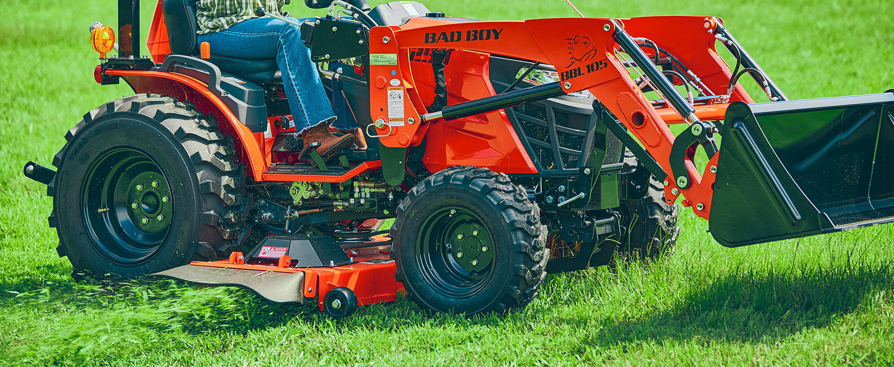 1025HiLM Tractor with Loader & Mid-Mount Mower Deck - Central Rentals